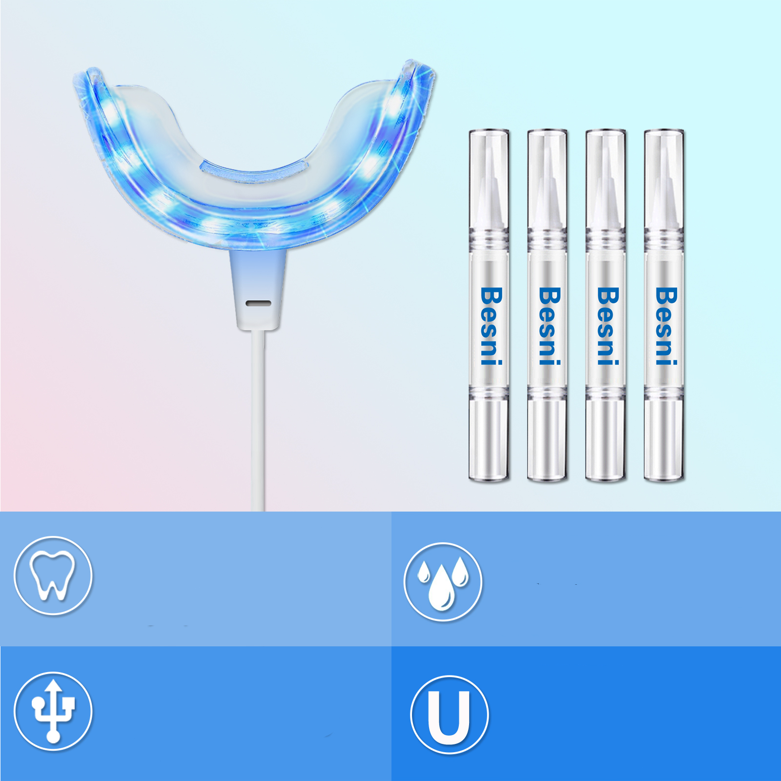 Kit de blanchiment dentaire à lumière LED • Instant Santé